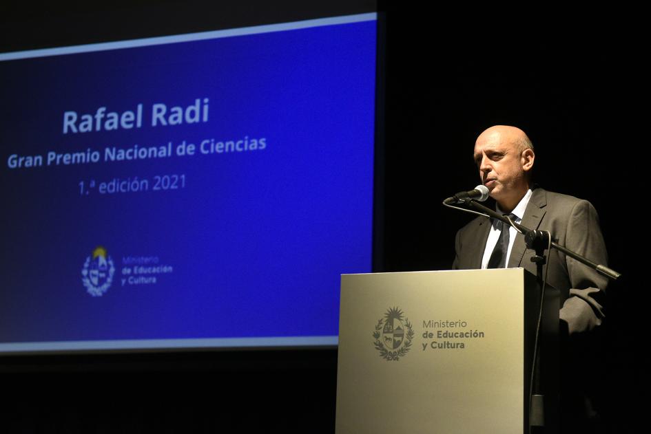 El Dr. Rafael Radi recibió el Gran Premio Nacional de Ciencia